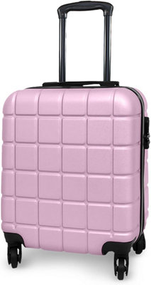 AVIO Soft Pink Atlas Carry On Suitcase 45x36x20cm Lightweight Hard ...