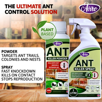 Aviro Ant Killer - Fast Acting Ant Killer Spray for Indoor and Outdoor Use for Immediate and ...