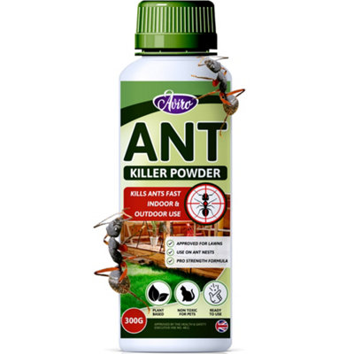 Aviro Ant Killer Powder Naturally Derived Pet Friendly Ant Powder Approved For Use On Lawns Ant Nests. 300g