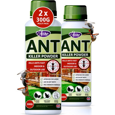 AVIRO ANT KILLER POWDER - NATURALLY DERIVED, PET FRIENDLY ANT POWDER ...