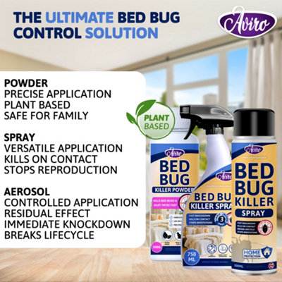 Aviro Bed Bug Killer Powder - Natural Bed Bug Treatment. Bed Bug Powder ...