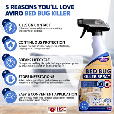 Aviro Bed Bug Spray - Fast Acting Bed Bug Killer for Immediate Control ...