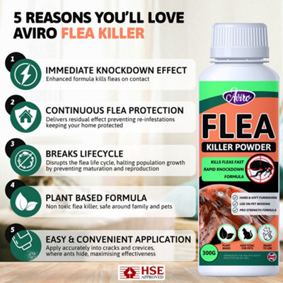 AVIRO FLEA POWDER - PET-FRIENDLY CARPET FLEA TREATMENT APPROVED FOR USE ...