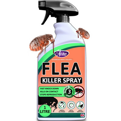 Aviro Flea Spray Treatment - Safe Fast Acting Flea Killer for House ...