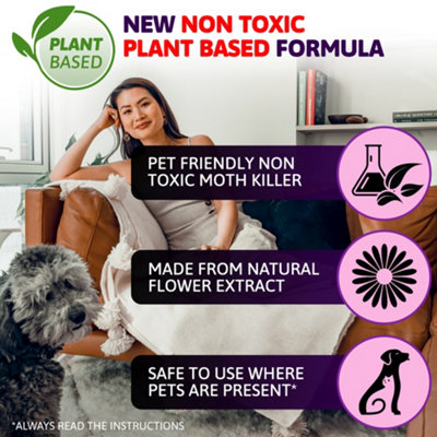 Aviro Moth Killer Powder - Natural Moth Killer, Pet-Friendly Moth ...