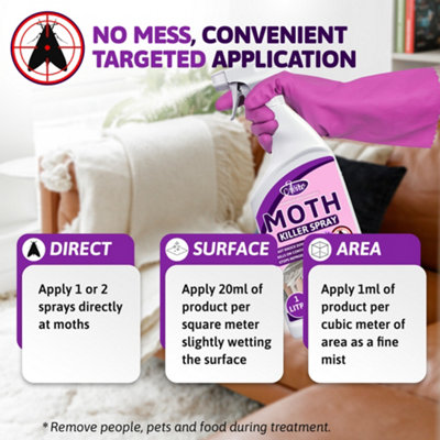 Aviro Moth Killer Spray - Fast Acting Moth Killer Approved For Use On ...