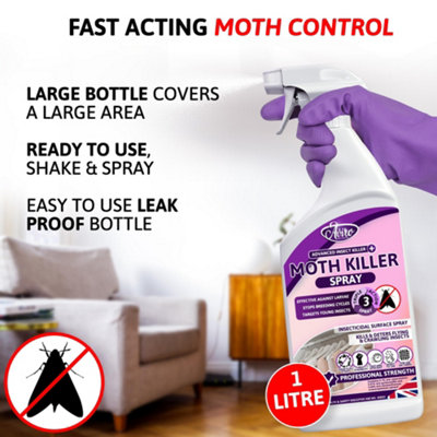 Aviro Moth Killer Spray - Fast Acting Moth Repellent for Wardrobes ...
