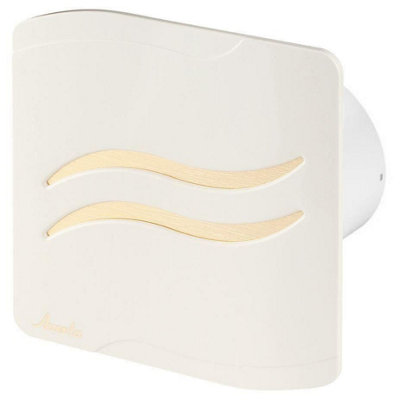 Awenta 100mm Pull Cord S-LINE Extractor Fan Ecru ABS Front Panel Wall ...