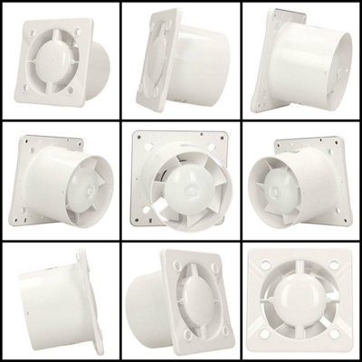 Awenta 100mm Pull Cord S-LINE Extractor Fan Ecru ABS Front Panel Wall ...