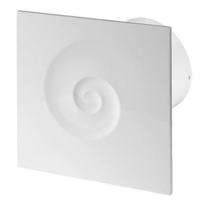 Awenta 100mm Pull Cord VORTEX Extractor Fan White ABS Front Panel Wall ...