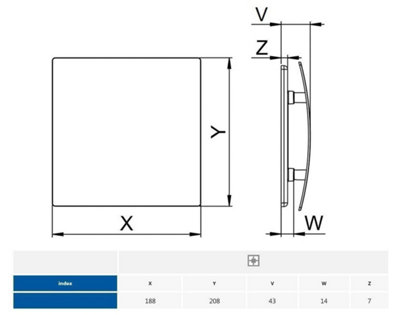 Awenta 125mm Pull Cord Extractor Fan Satin ABS Front Panel ESCUDO Wall ...