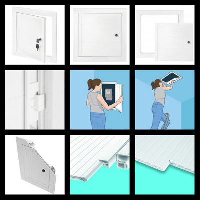 Awenta 600x600mm White PVC Chamber Cover Inspection Hatch Door Access ...