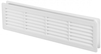 Awenta White 120x440mm Internal Door Plastic Ventilation Grille Air ...