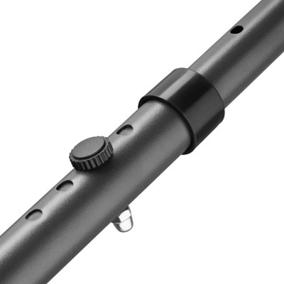 Awning - retractable, clamp, no-drill installation required - black/grey