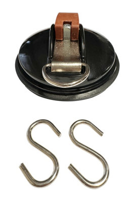 Awning Suction Cup Fasterner With Ring & 2 S-Hooks