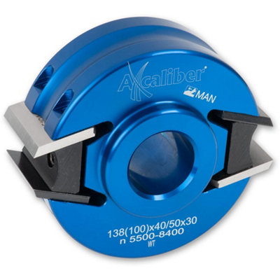 Axcaliber Aluminium Cutter Head - 100mm Diameter, 30mm Bore