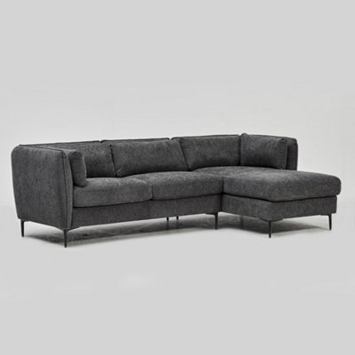 Axel Corner Sofa in Mikah Ashen Right Hand Facing | DIY at B&Q
