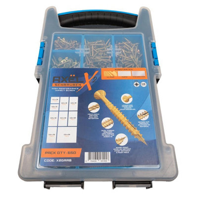 Axel High Performance Impact Assorted Screw Set - 650pcs