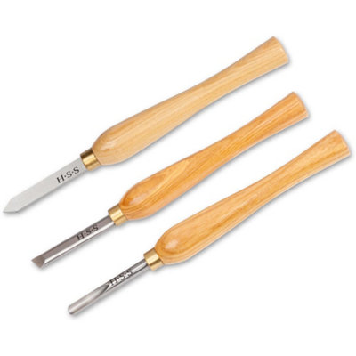Axminster Woodturning 3 Piece Tool Set