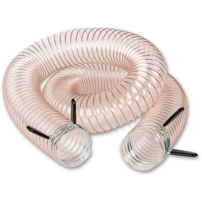 Axminster Workshop 63mm Extraction Hose with clips - 1.8m