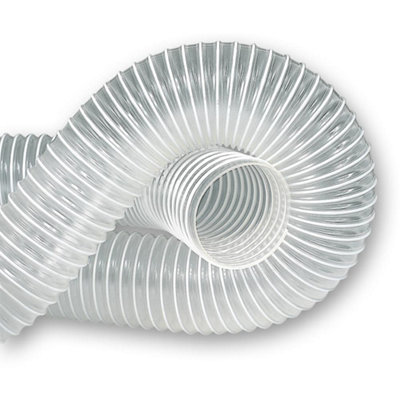 Axminster Workshop Clear Reinforced PVC Hose - 150mm x 2.5m