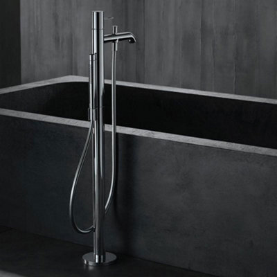 Axor Uno Floor Standing Bath Mixer Tap Polished Chrome