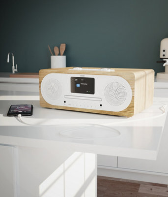 Azatom Clockwood DAB / DAB+ Radio With CD Player, Bluetooth, Alarms ...