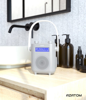 Azatom Pearl DAB / DAB+ Shower Radio With Rechargeable battery ...