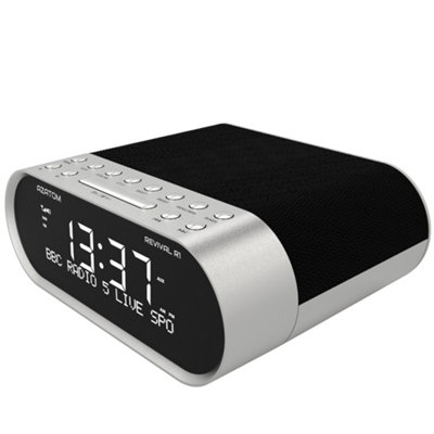 Azatom Revival R1 DAB / DAB+ Clock Radio Alarm with Bluetooth (Silver ...