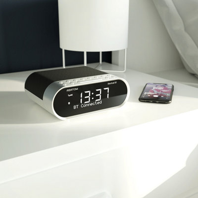Azatom Revival R1 DAB / DAB+ Clock Radio Alarm with Bluetooth (Silver)