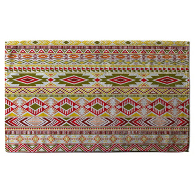 Aztec American Indian Pattern (Bath Towel) / Default Title | DIY at B&Q