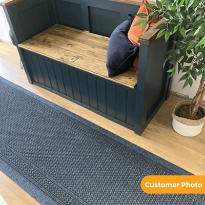 Aztec Blue Hall Runner Carpet Runner Rug