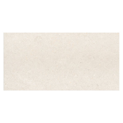 Azure Matt White Concrete Effect Porcelain Outdoor Tile - Pack of 1, 0 ...