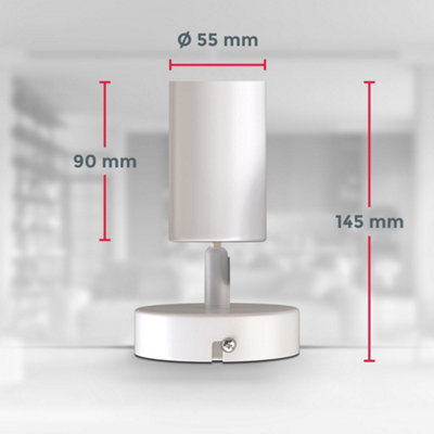 B.K.Licht Bulb Socket GU10 White Adjustable Spot