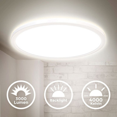 B.K.Licht Mains-powered LED White Dimmable LED Panel (Dia)42cm