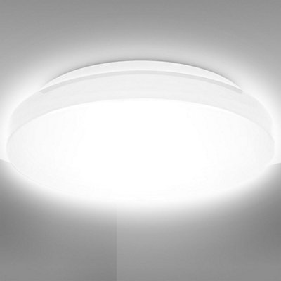B.K.Licht Mains-powered LED White IP44 Ceiling lamp (Dia)28,8cm
