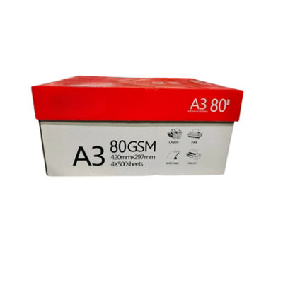 B&Q 80GSM A3 Paper- 3 Reams - 1500 sheets