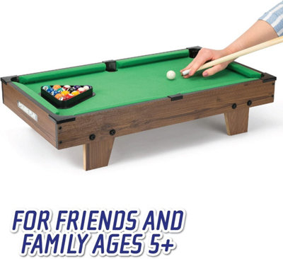 B4E 25 Inch Brown Pool Table Game Kids and Adults Indoor & Outdoor ...