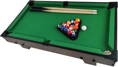 B4E 25 Inch Brown Pool Table Game Kids and Adults Indoor & Outdoor ...