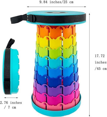 B4E Heavy Duty Portable Telescopic Folding Travel Stool, Lightweight ...