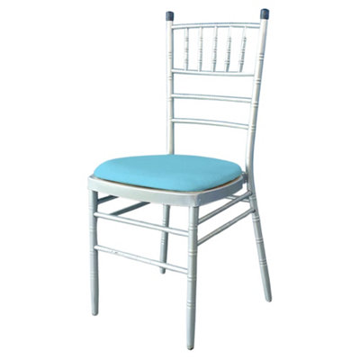Baby Blue Spandex Chair Pad Cover - Pack of 10