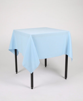 Baby Blue Square Tablecloth 91cm x 91cm (36" x 36") | DIY at B&Q