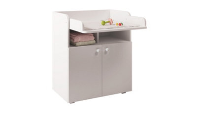 Baby Changing Cupboard Unit,Changing Board and Storage, White | DIY at B&Q