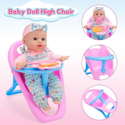 BABY DOLL PLAY SET, BABY DOLL ACCESSORIES WITH 12-INCH DOLL, STROLLER ...