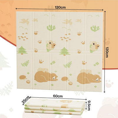 Baby Play Mat Large Reversible Foldable Waterproof Foam Non Slip Koala ...