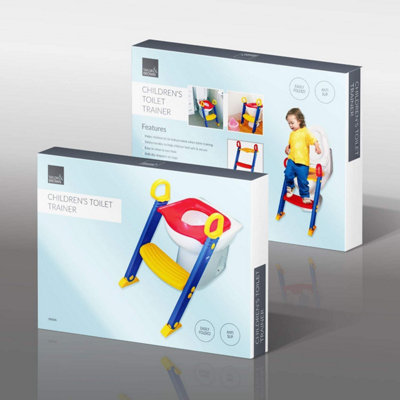 Baby Toddler Toilet Ladder Step - Potty Training Toilet Seat - Foldable ...