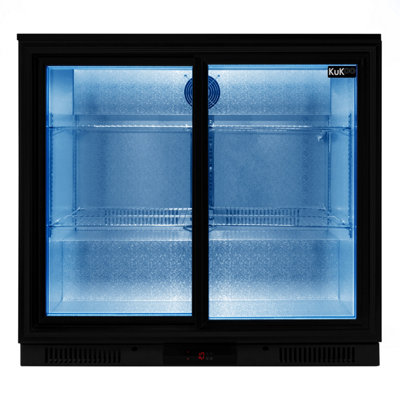 Back Bar Fridge Cooler - Sliding Double Door