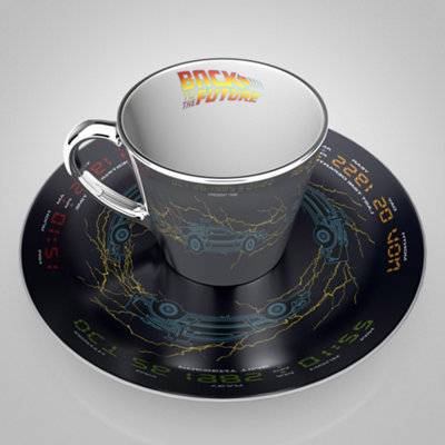 Back To The Future Delorean Collector Plate & Mirror Mug Set | DIY at B&Q