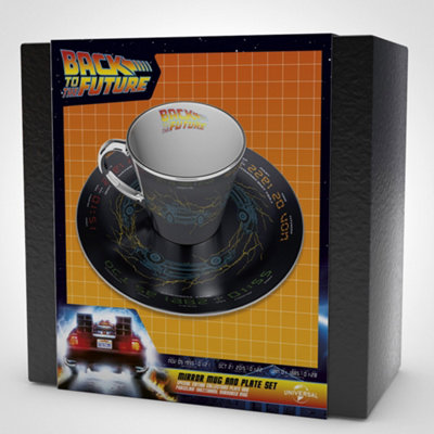 Back To The Future Delorean Collector Plate & Mirror Mug Set | DIY at B&Q