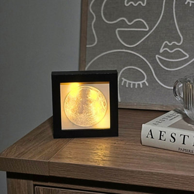 Backlit Memento Moon Tile in Frame